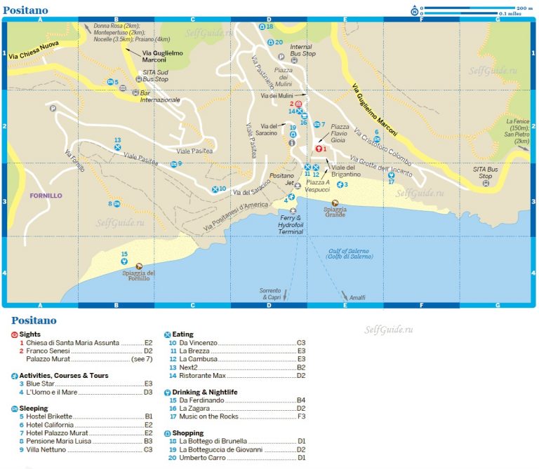 positano-map * Self Guide